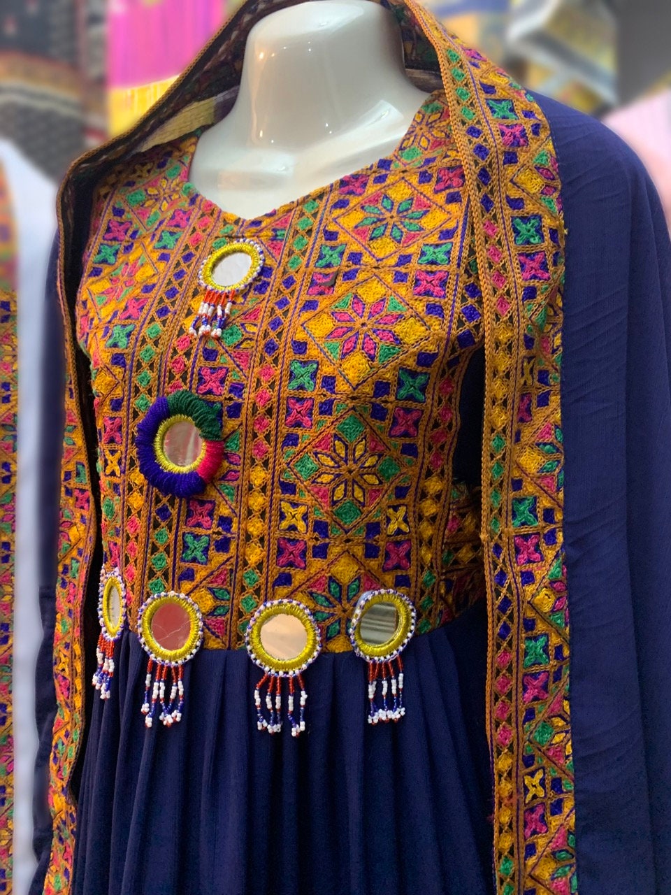 Kuchi Dress, Traditional Afghani Handmade Embroidered Kochi Dress ...