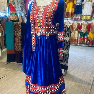 Handmade Embroidered Bakhmal Afghan Dress: 3-piece Kuchi Outfit - Etsy