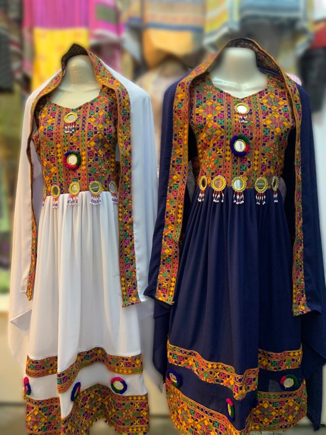 Kuchi Dress, Traditional Afghani Handmade Embroidered Kuchi Dress, Long ...