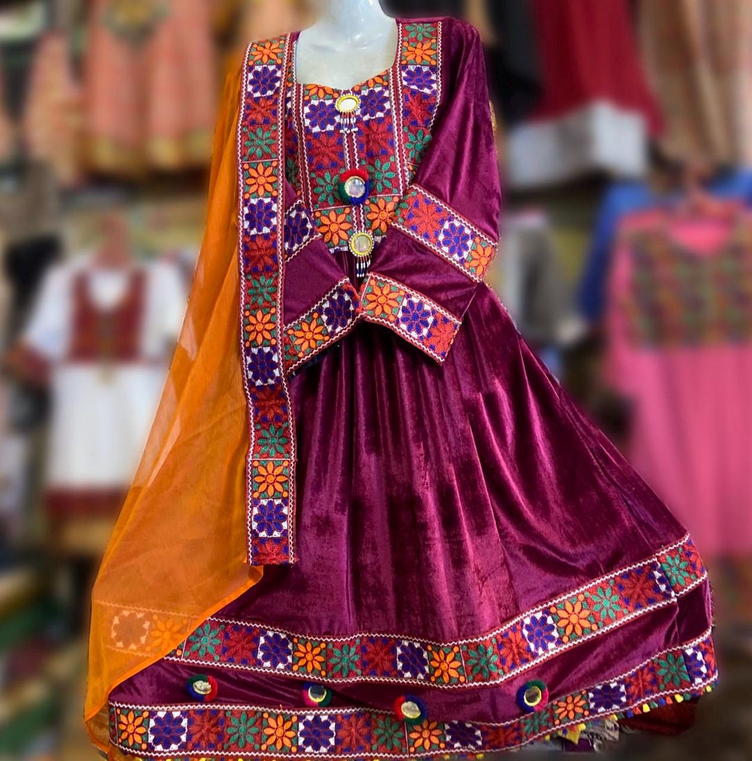 Traditional Afghani Hand Embroidered Kuchi Winter Clothes, Hazargi ...