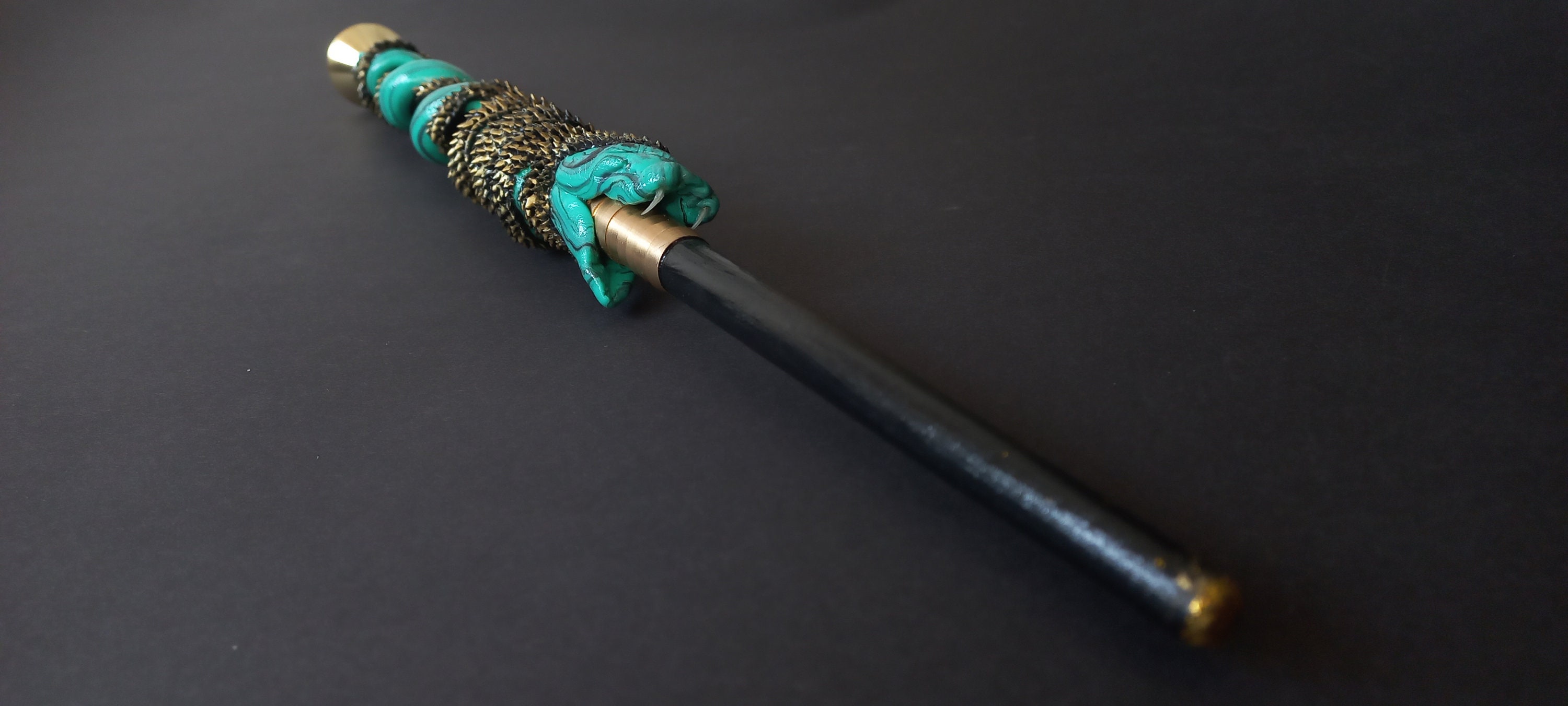 Serpentus Furor Wooden Snake Magic Wand Hand Made Slytherin - Etsy