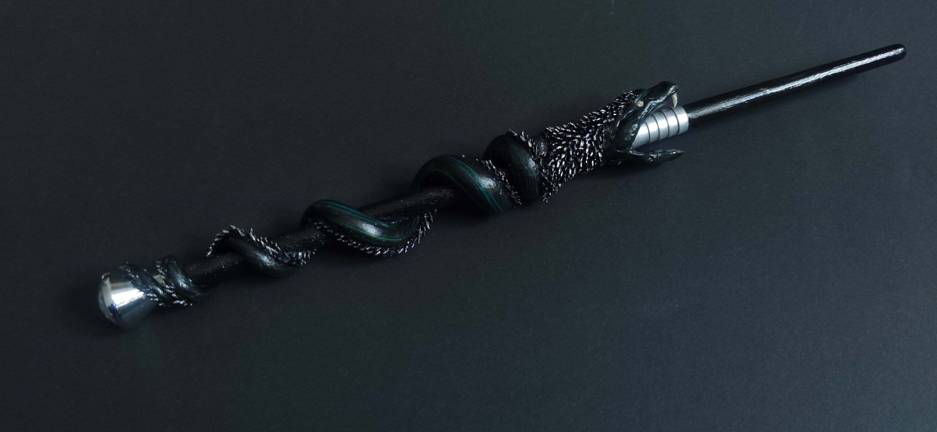 Serpentus Furor Basilisk Snake Slytherin Wooden Wand Harry Potter - Etsy