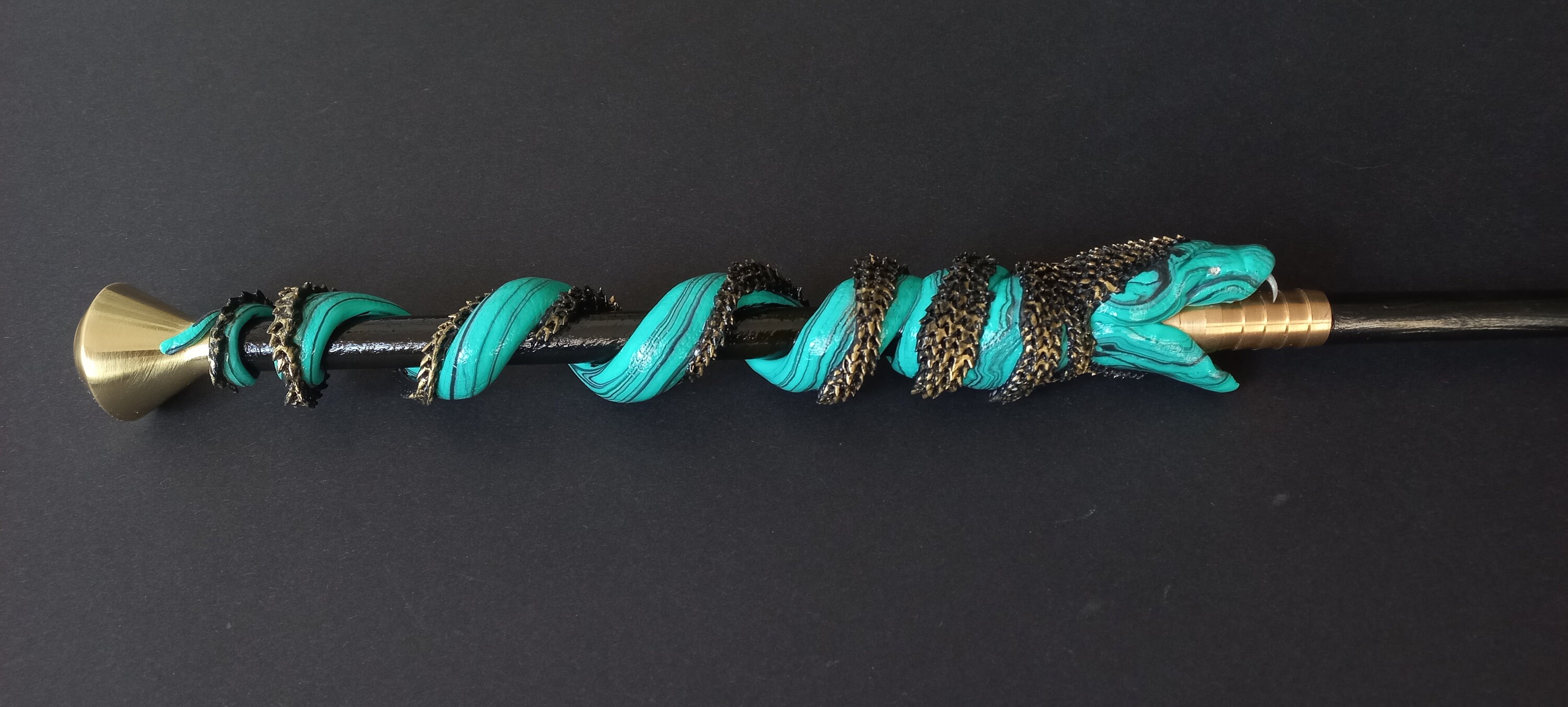 Serpentus Furor Wooden Snake Magic Wand Hand Made Slytherin - Etsy