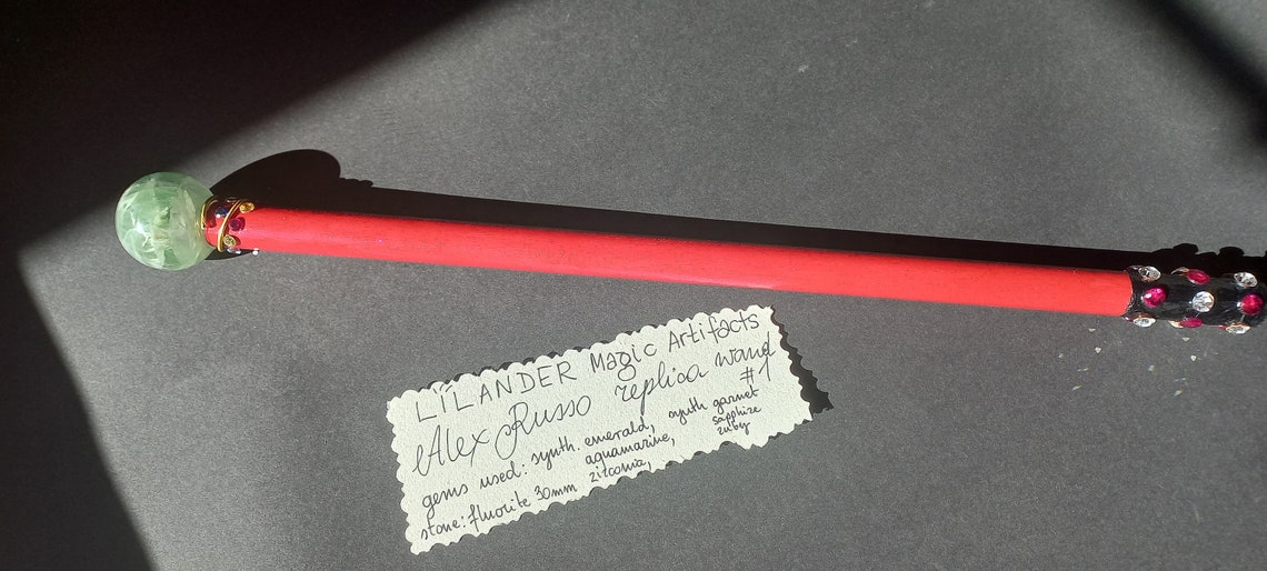 Alex Russo Wand With Real Gems and Fluorite Stone - Etsy