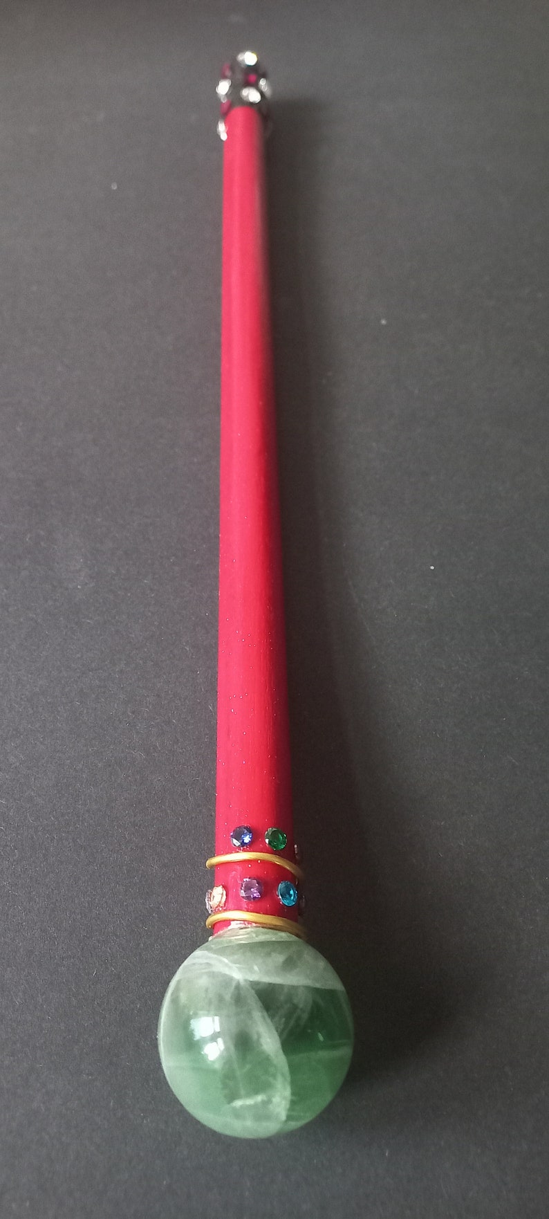 Alex Russo Wand With Real Gems and Fluorite Stone - Etsy