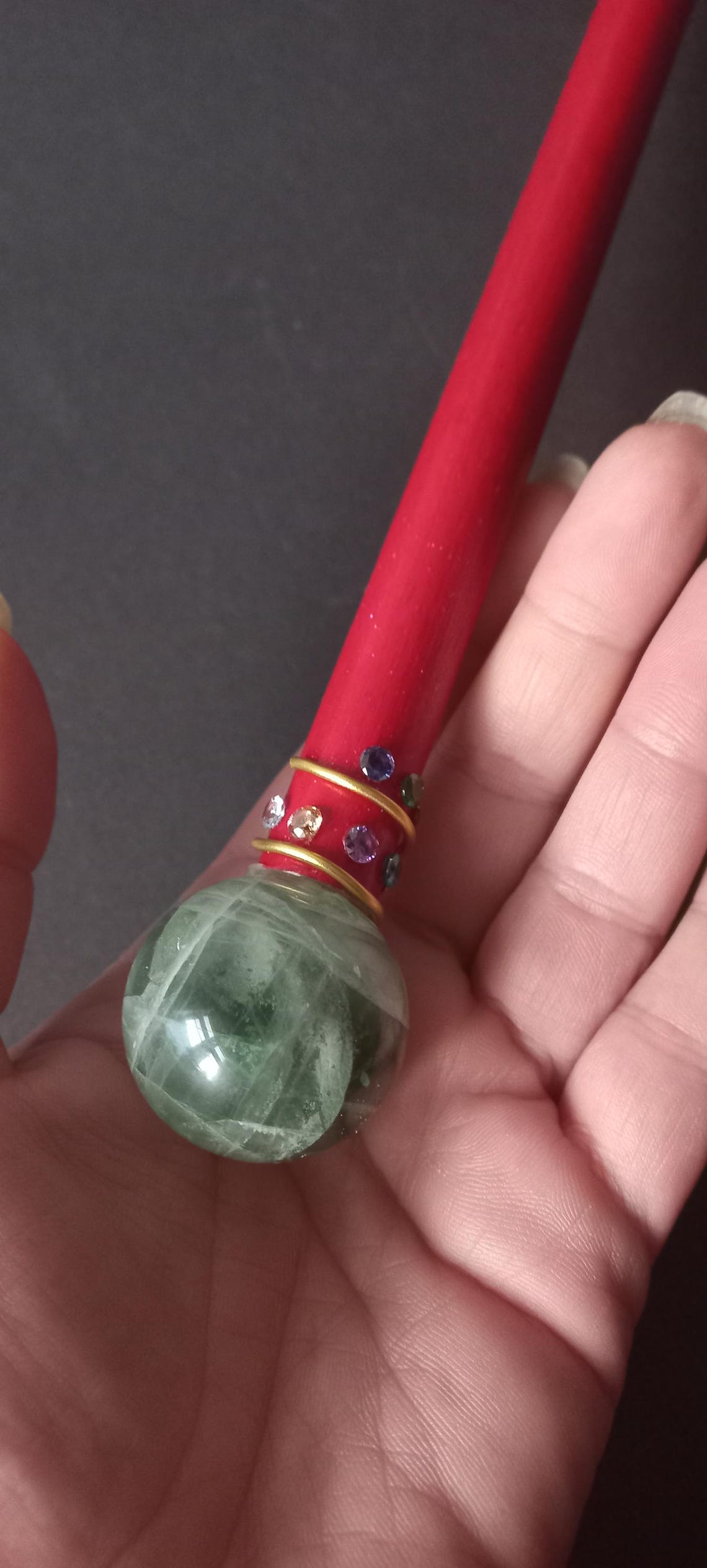 Alex Russo Wand With Real Gems and Fluorite Stone - Etsy