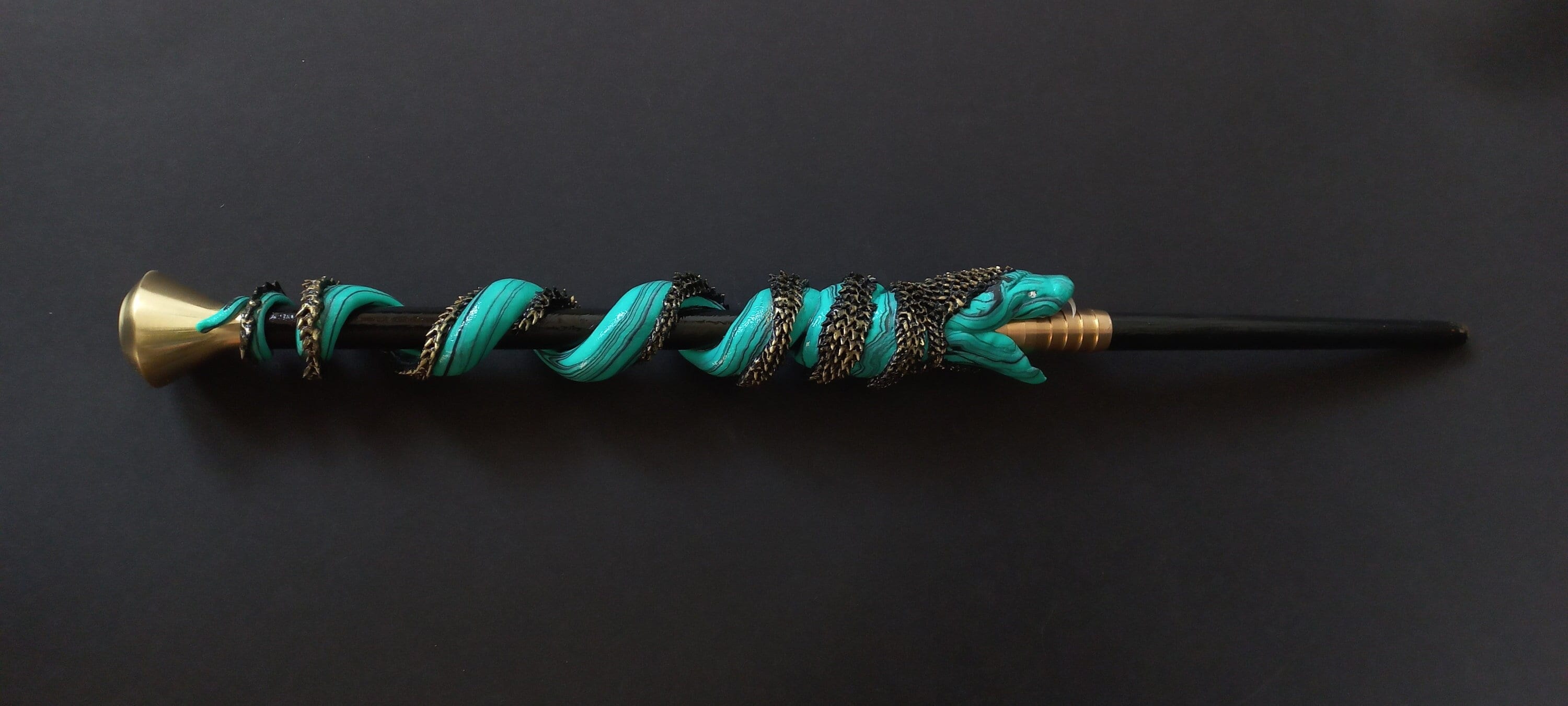 Serpentus Furor Wooden Snake Magic Wand Hand Made Slytherin - Etsy