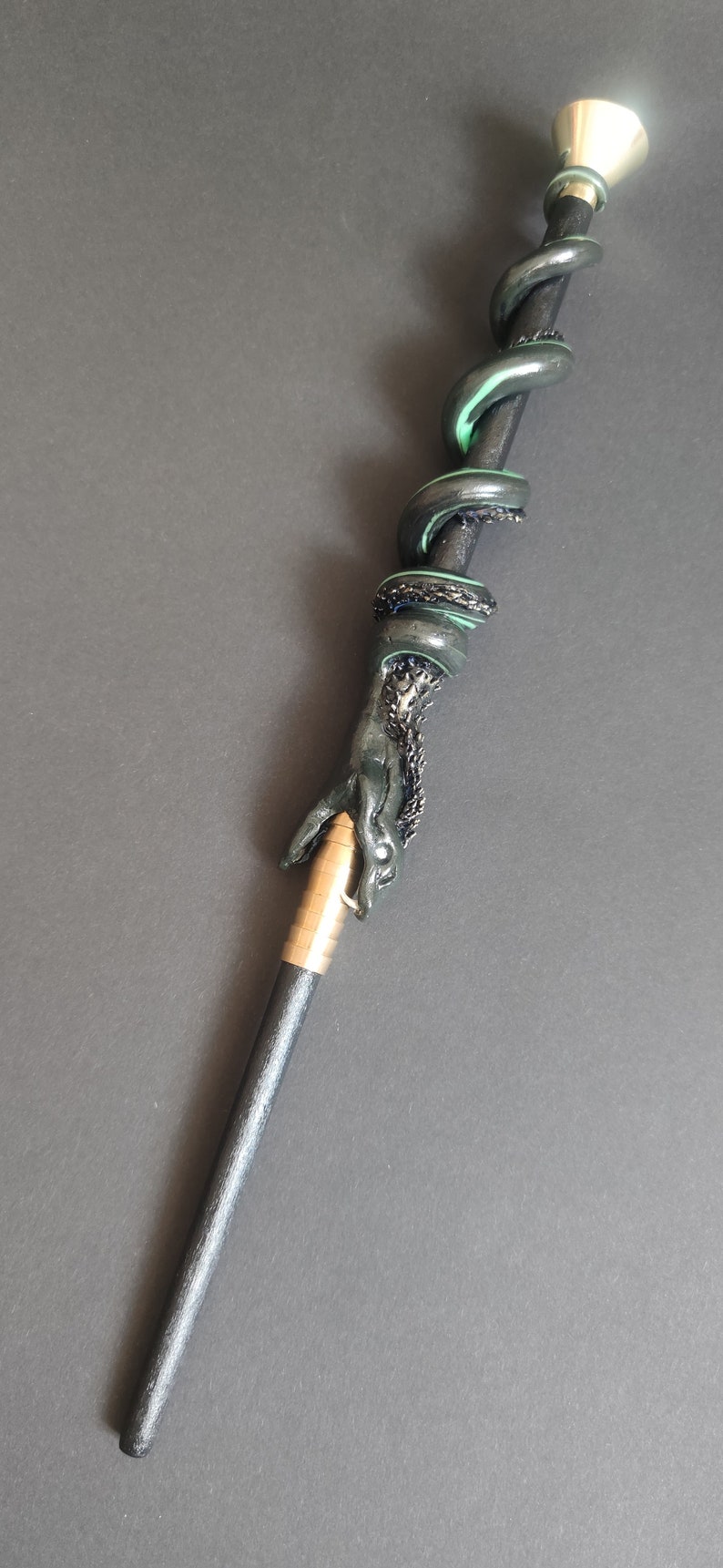Serpentus Furor Wooden Snake Magic Wand Hand Made by Lilander - Etsy