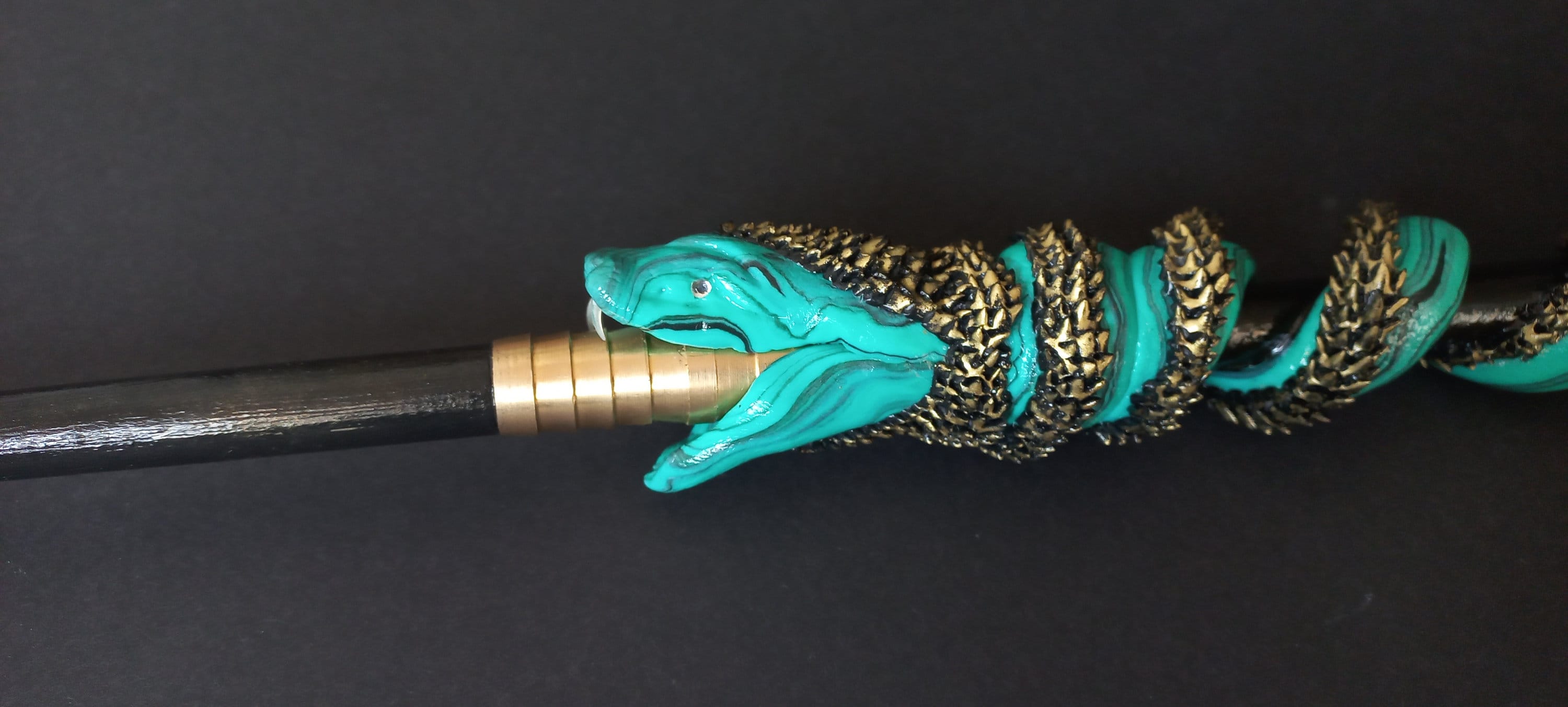 Serpentus Furor Wooden Snake Magic Wand Hand Made Slytherin - Etsy