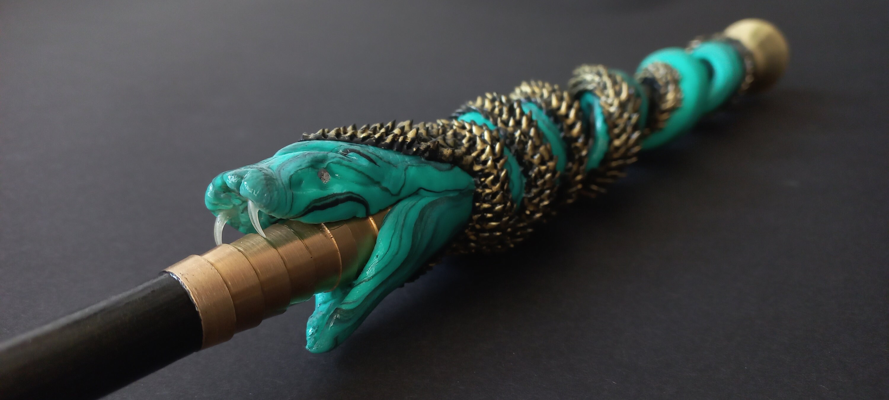 Serpentus Furor Wooden Snake Magic Wand Hand Made Slytherin - Etsy