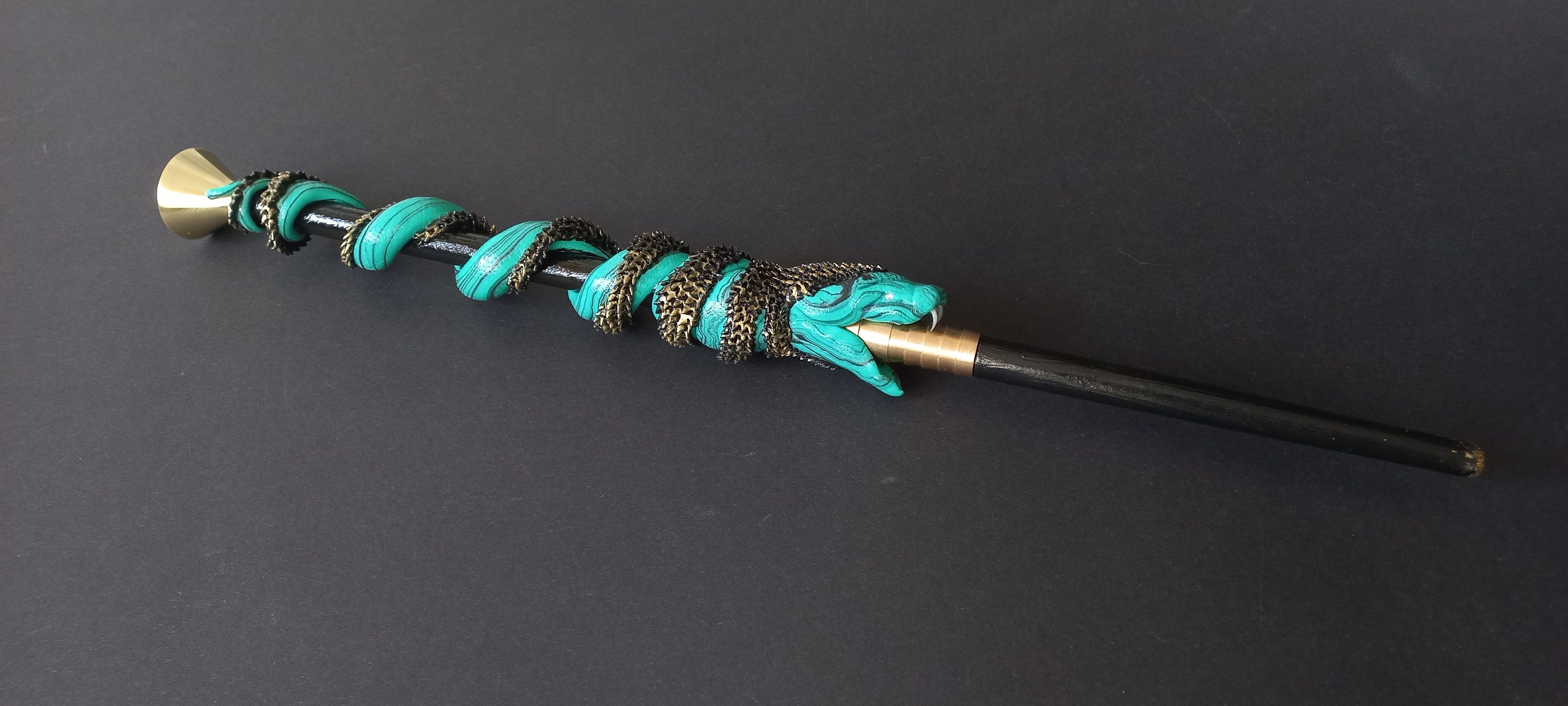 Serpentus Furor Wooden Snake Magic Wand Hand Made Slytherin - Etsy