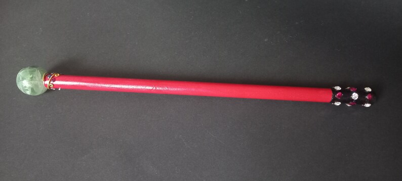 Alex Russo Wand With Real Gems and Fluorite Stone - Etsy