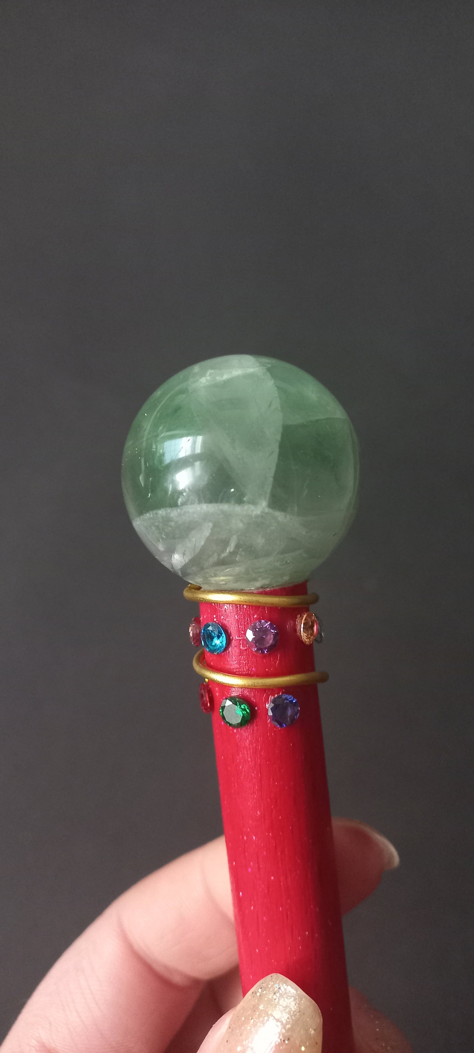 Alex Russo Wand With Real Gems and Fluorite Stone - Etsy