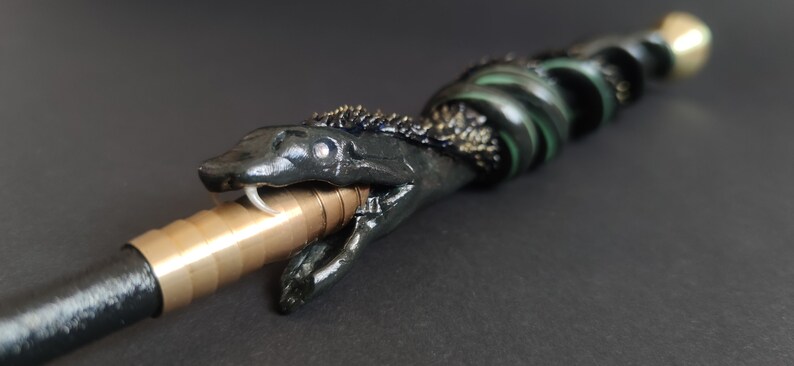 Serpentus Furor Wooden Snake Magic Wand Hand Made by Lilander - Etsy