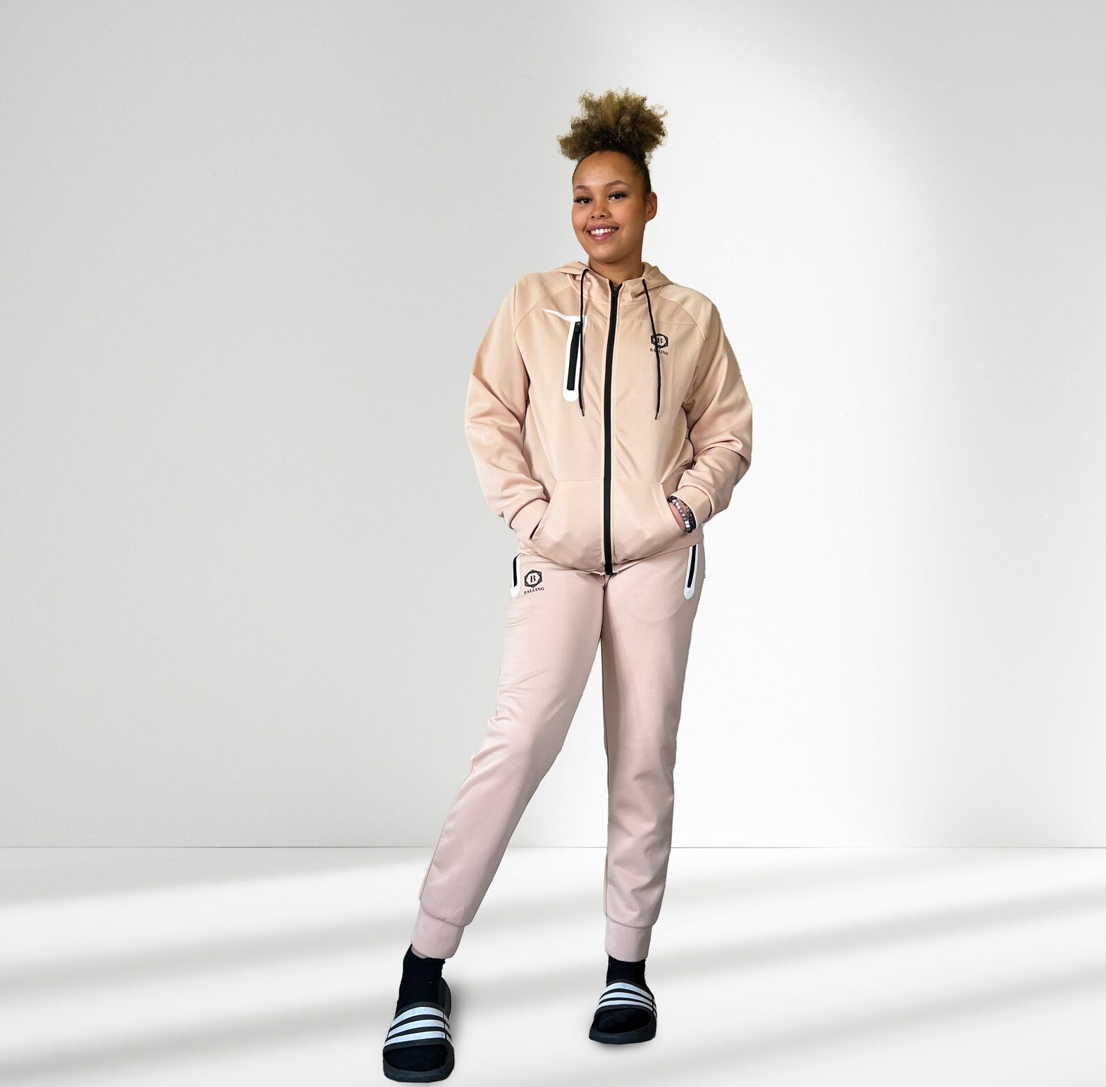 Balling Hexagon Peach Zip-up Hoodie Tracksuit - Limited Edition - Etsy