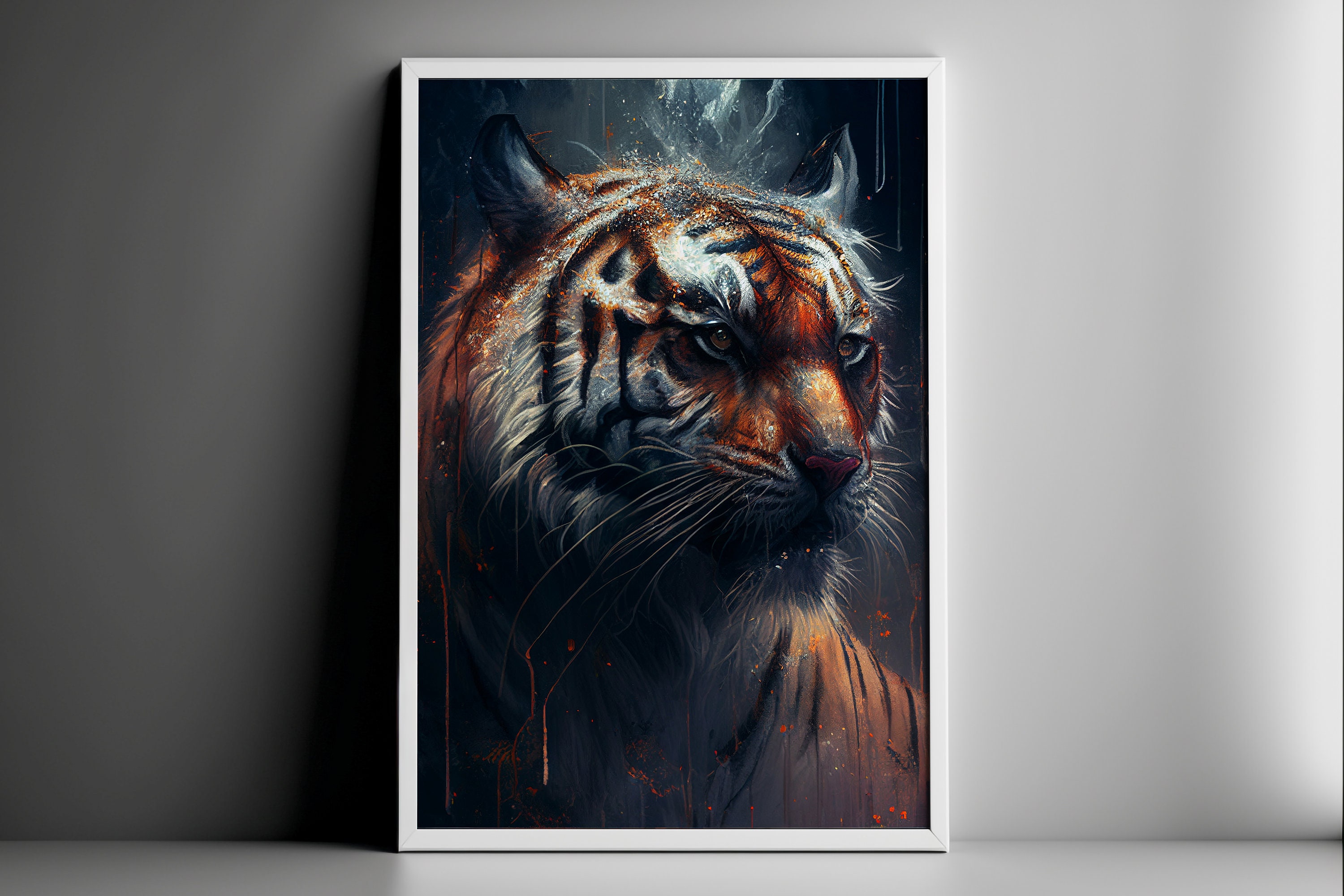 Tiger Fantasy Surreal Art, Digital Art Print, Digital Download, Canvas ...