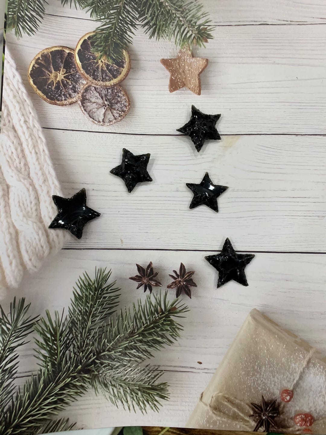 Black Obsidian Star/,obsidian Star/hand Made Crystal/gifts Crystal/hand ...