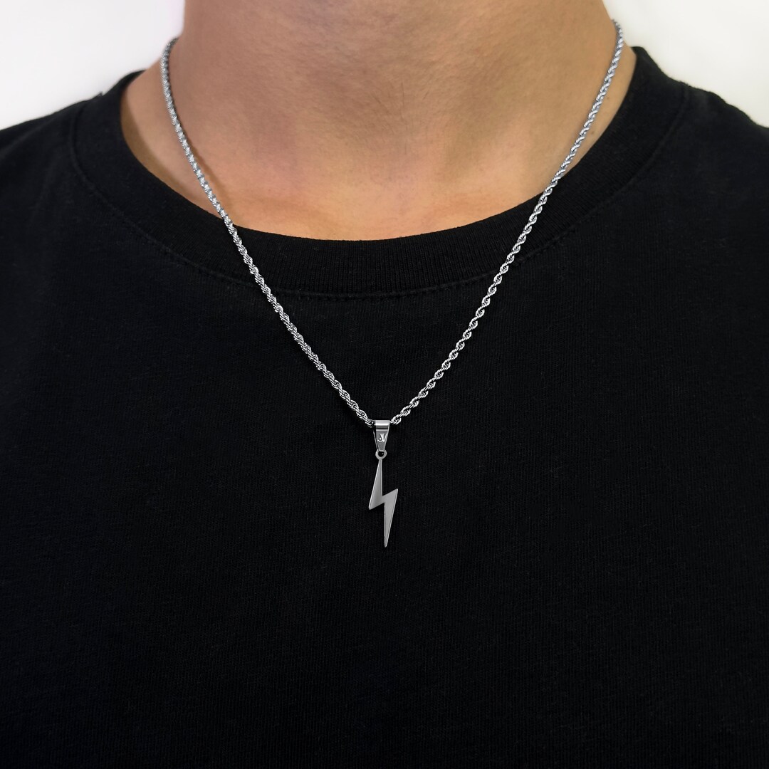 Lightning Chain Men - 2mm Rope Chain - Flash Necklace Silver ...