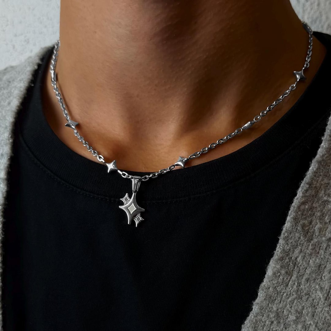 Silver Star Chain With Star Pendant – Necklace Charms for Women & Men ...
