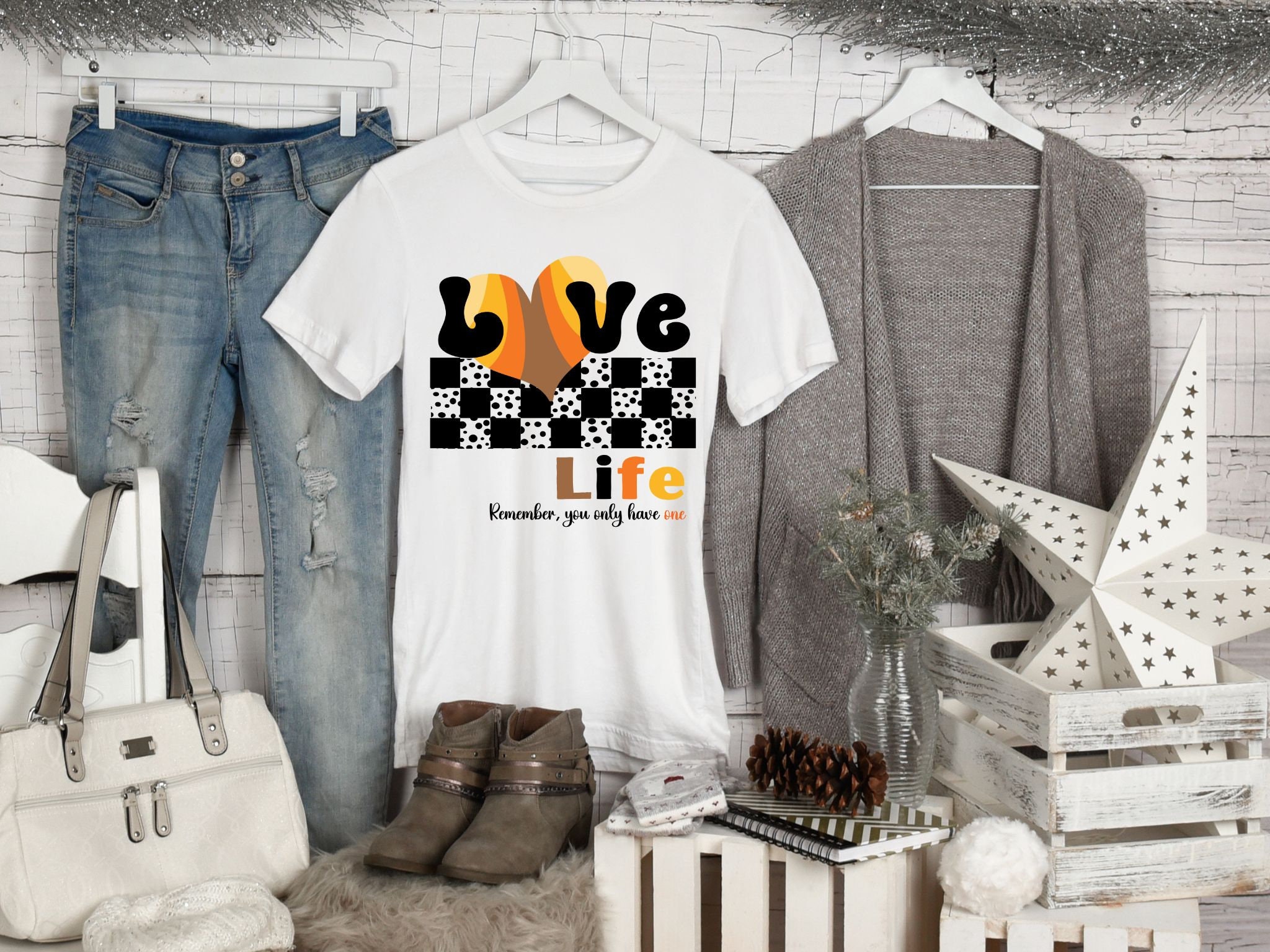 Love T-shirts Gift for Her T Shirt Positive Women's Shirts Graphic Tee ...