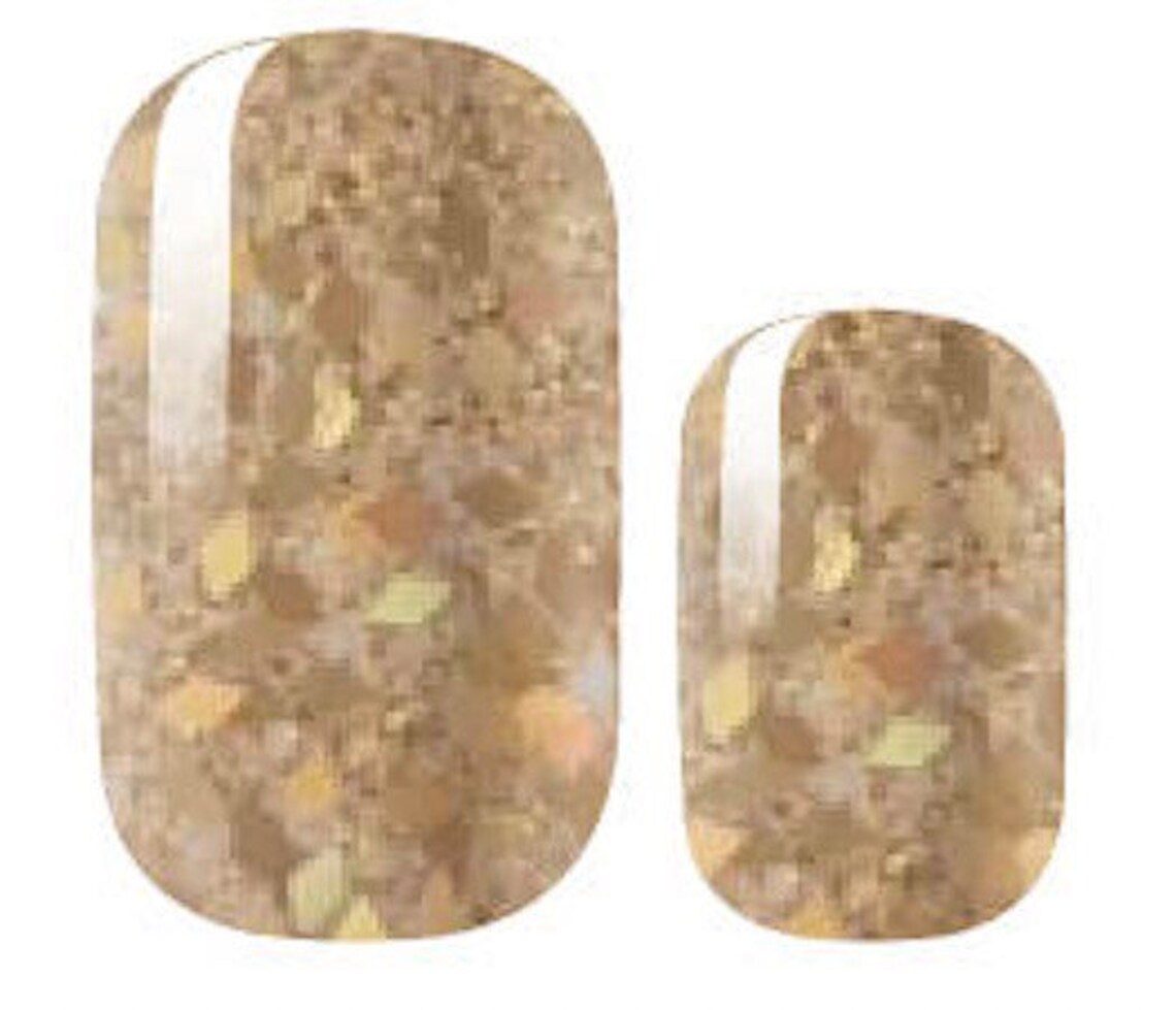 Chunky Gold Glitter Nail Wraps - Etsy