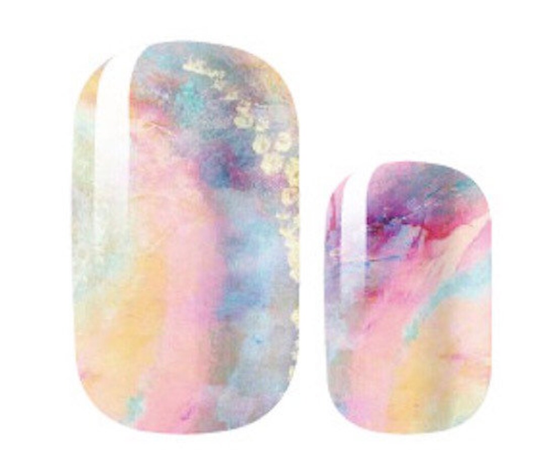Colorful Swirls Glitter Nail Wraps - Etsy