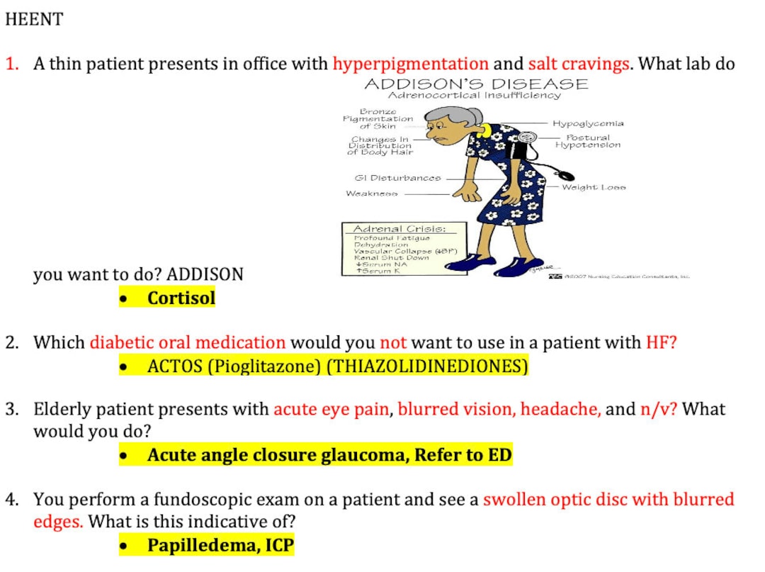 FNP Board Certification Exam Review Part 2 - Etsy