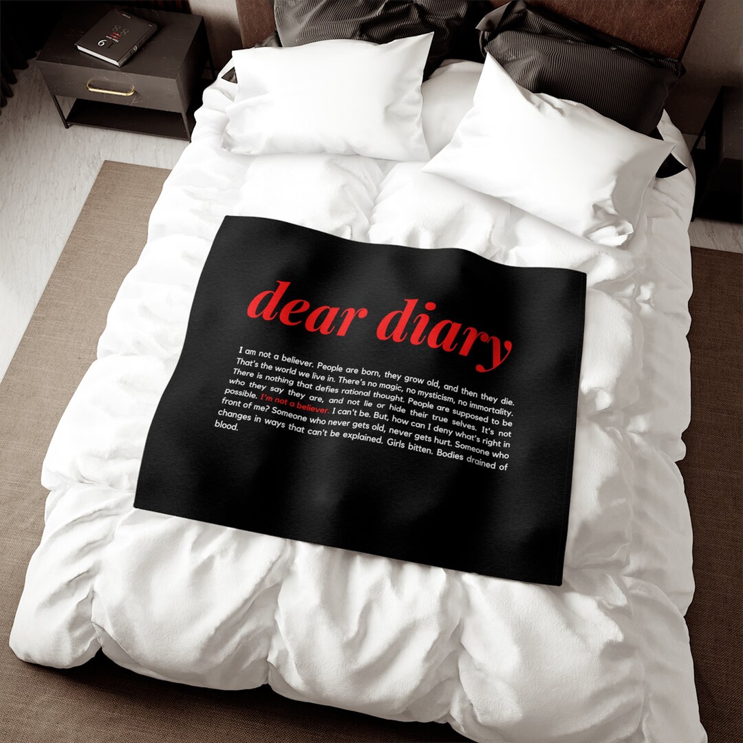 Elena's Diary Sweatshirt Blanket- TVD Merch, Elena, Stefen, Damon, the ...