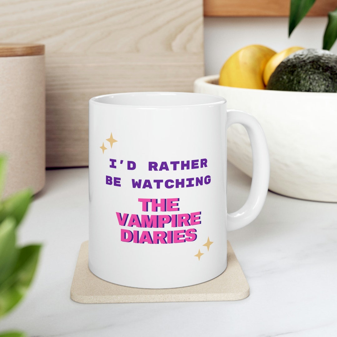 Vampire Diaries Coffee Mug, TVD Merch, Damon, Stefan, Elena, the ...