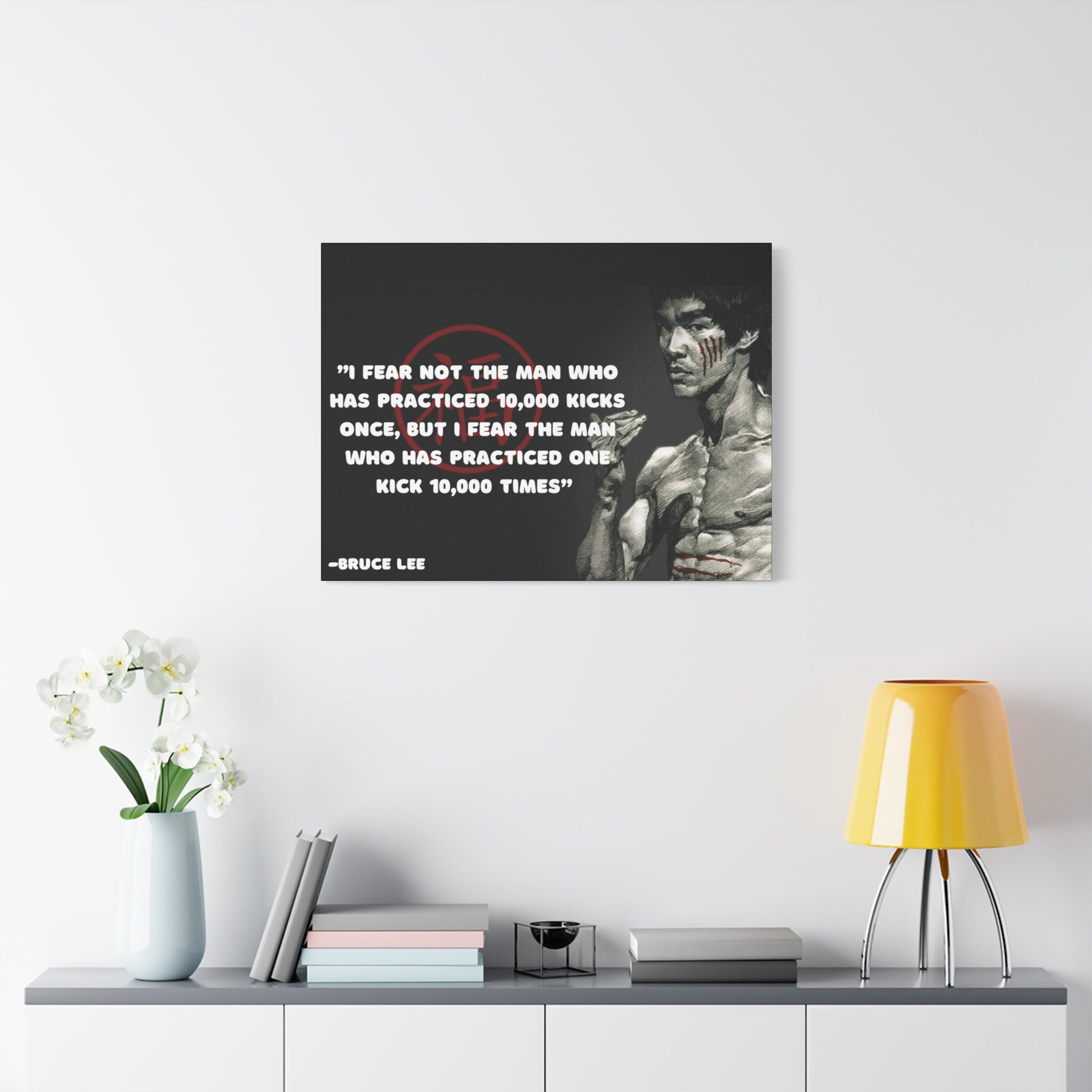 Bruce Lee Wall Art, Genghis Khan Canvas, Inspirational Quote, Home ...