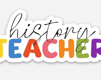History Teacher 10-sticker Pack, White or Clear, Decals, Vinyl Stickers ...