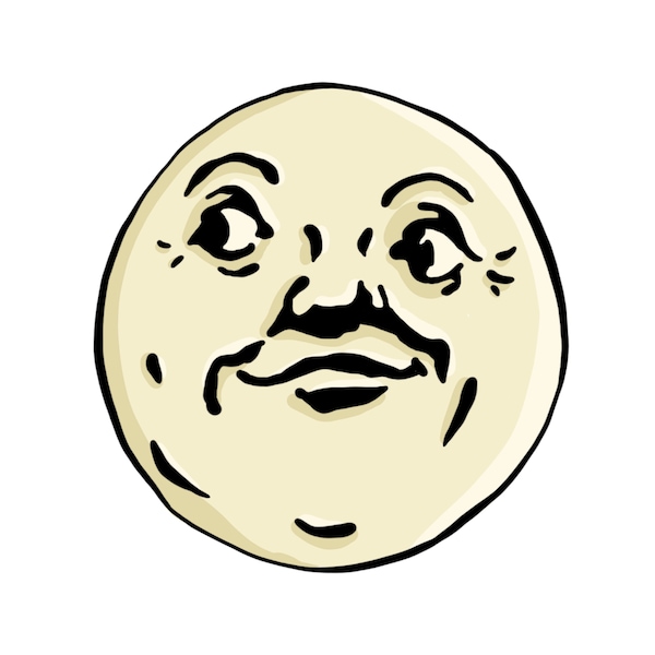 Man in the Moon Svg - Etsy