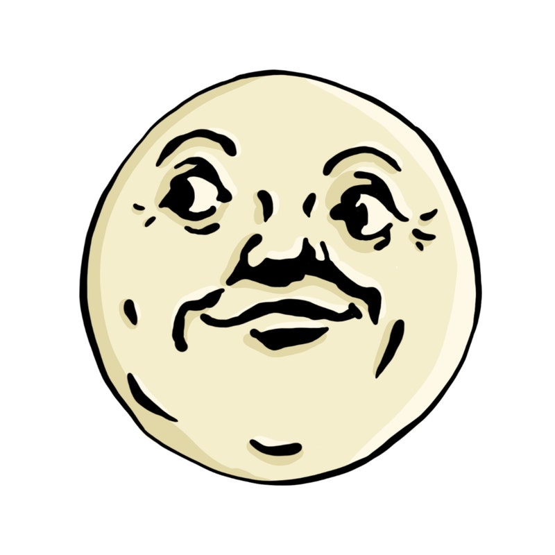 Man in the Moon Svg - Etsy