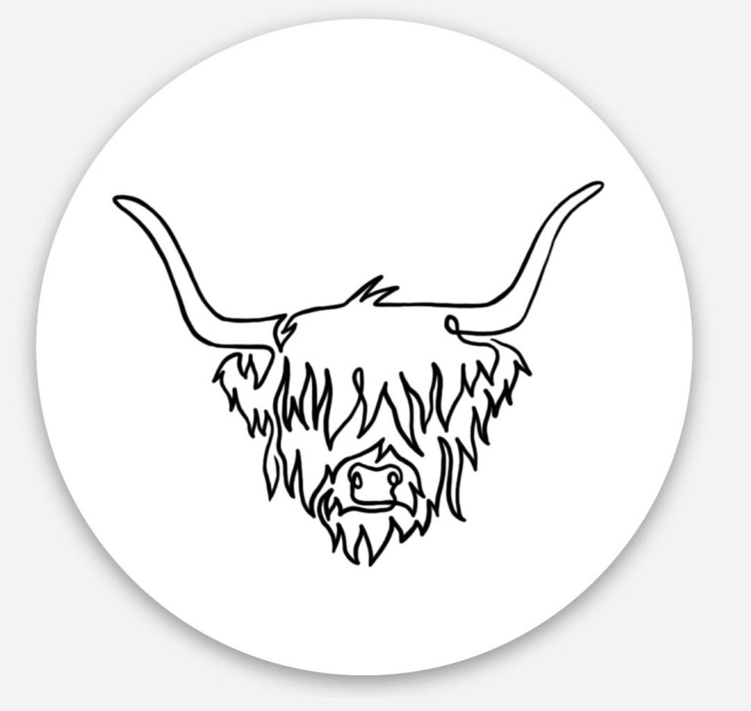One-line Hairy Coo - Etsy