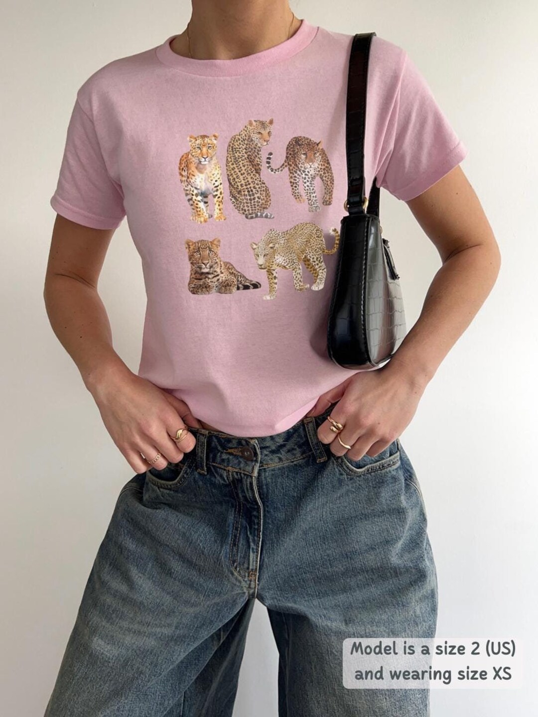 Leopard Print Y2k Baby Tee Shirt Leopard Graphics Collage Trendy Y2k ...