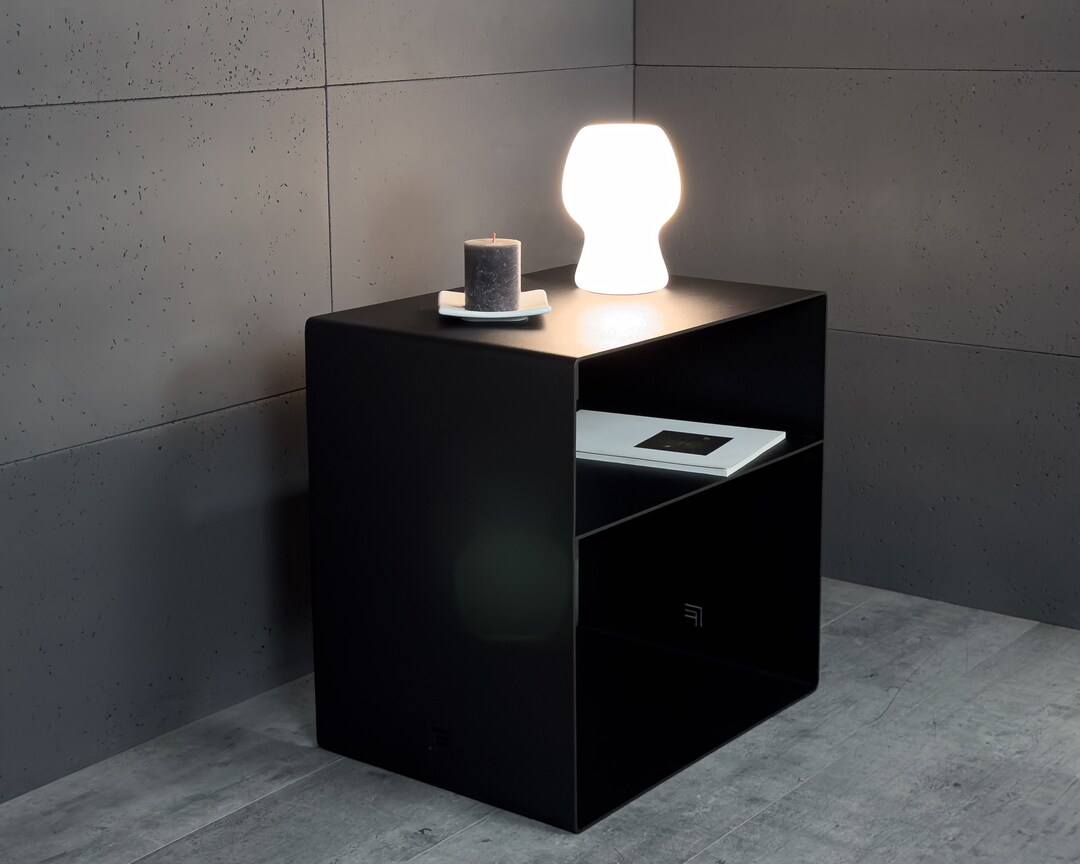 Bedroom | Black Metal Bedside Table | Bedroom Cupboard | Cabinet ...