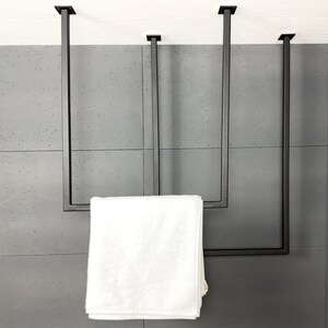 Bathroom Black Metal Ceiling Towel Rack Towel Storage - Etsy