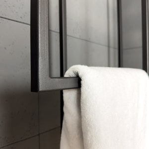 Bathroom Black Metal Ceiling Towel Rack Towel Storage - Etsy