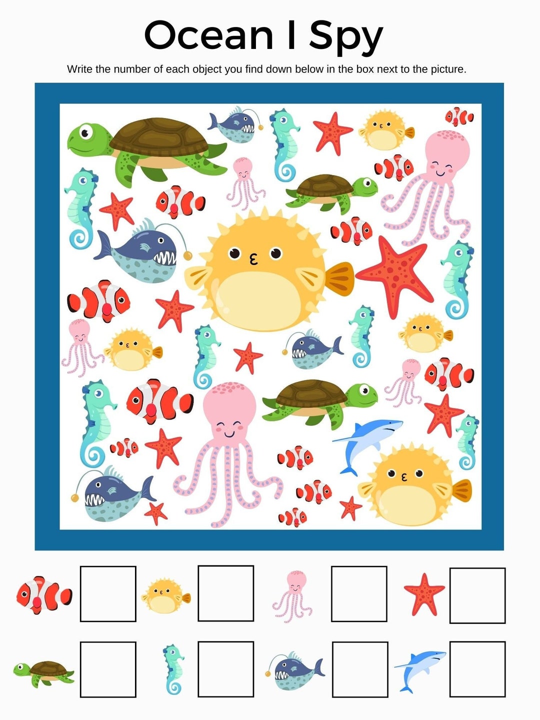 Ocean I-spy - Etsy
