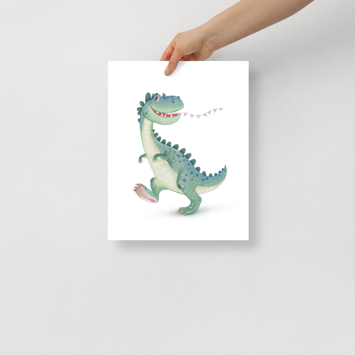 Cute Dinosaur Poster Dino Posters for Boys and Girls Nursery Art Print ...