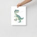 Cute Dinosaur Poster Dino Posters for Boys and Girls Nursery Art Print ...