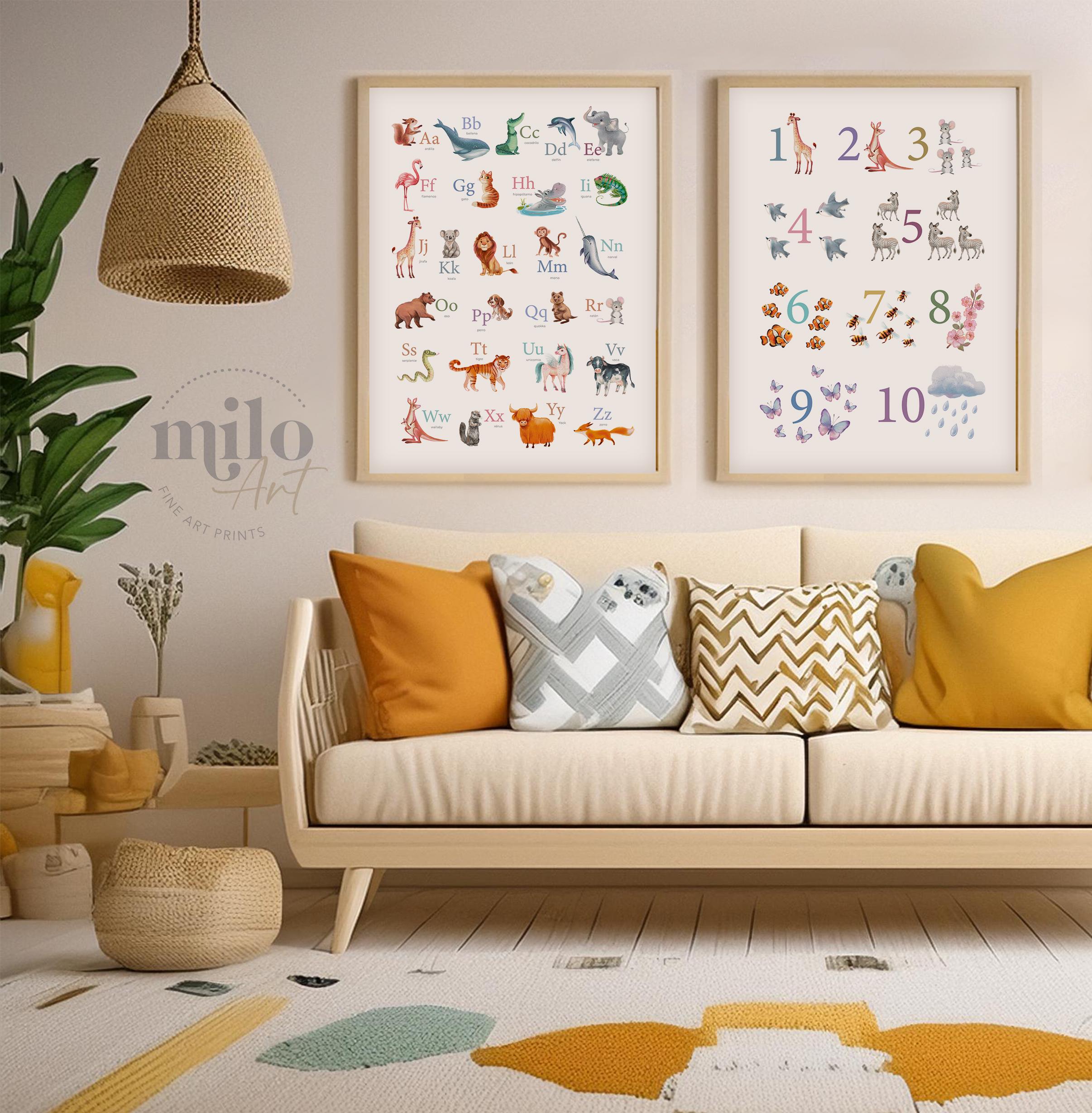 Spanish Animal Alphabet Poster: Educational Nursery Wall Art - Etsy