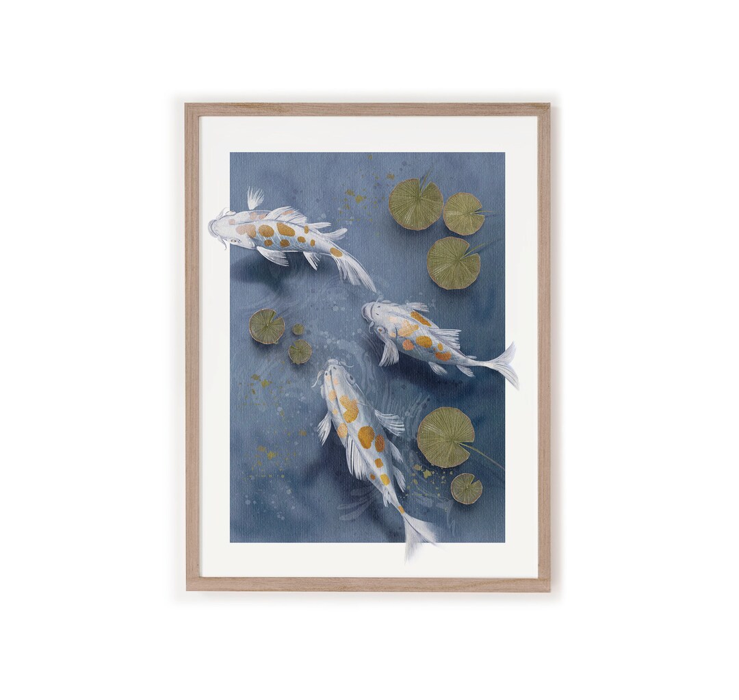 Japanische Koi Fische Wand Poster Koi Fisch Wand Kunstdruck Poster - Etsy