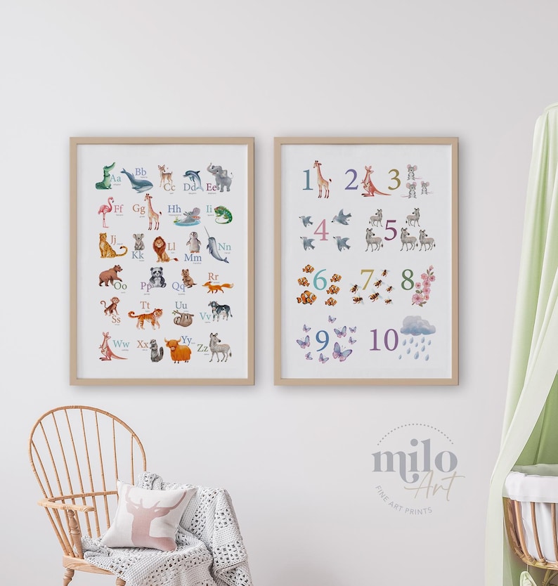 French Animal Alphabet Poster: Kids Nursery Wall Art - Etsy
