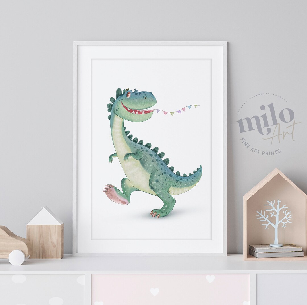 Cute Dinosaur Poster Dino Posters for Boys and Girls Nursery Art Print - Etsy