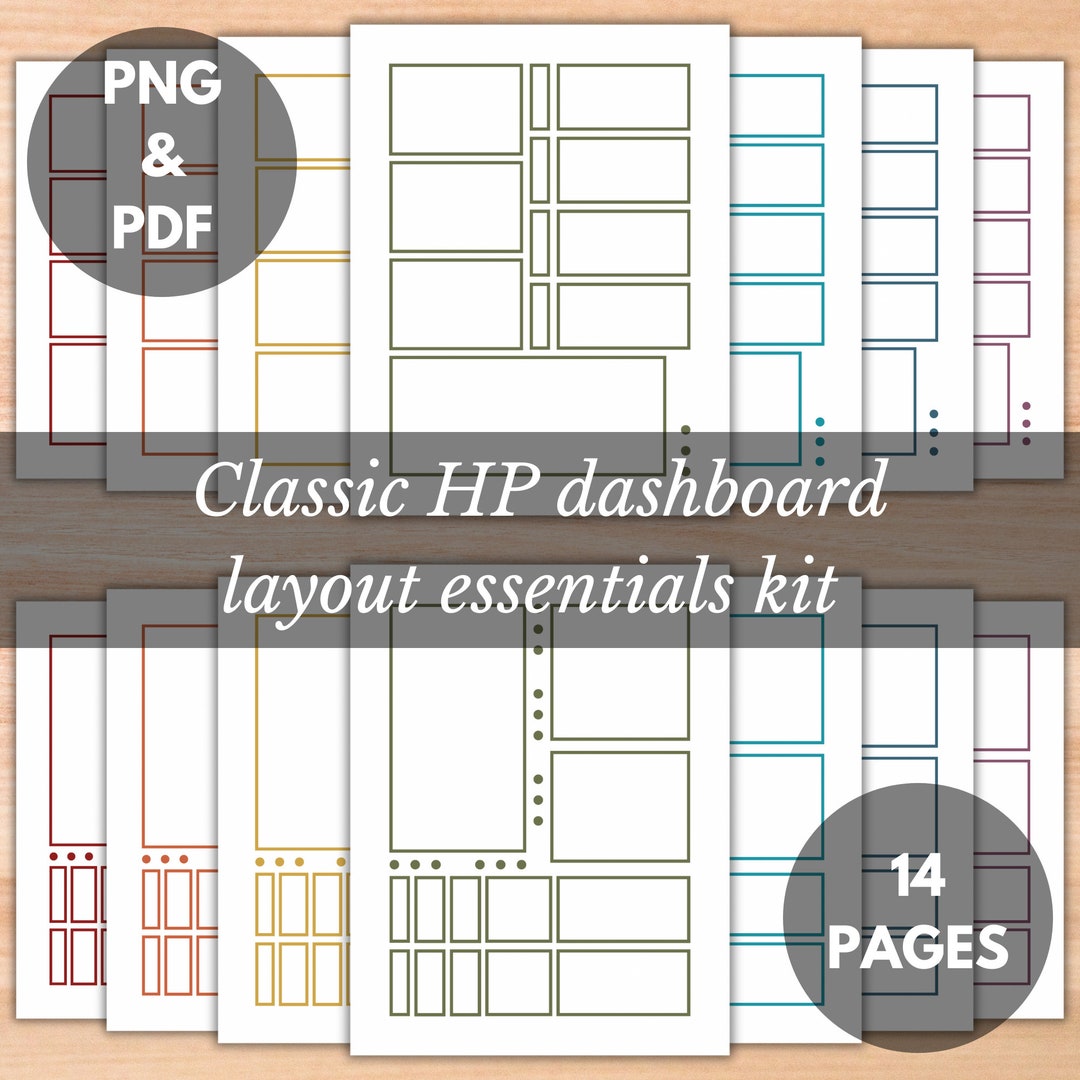 Happy Planner Dashboard Layout Printable Boxes in Autumn Colors ...