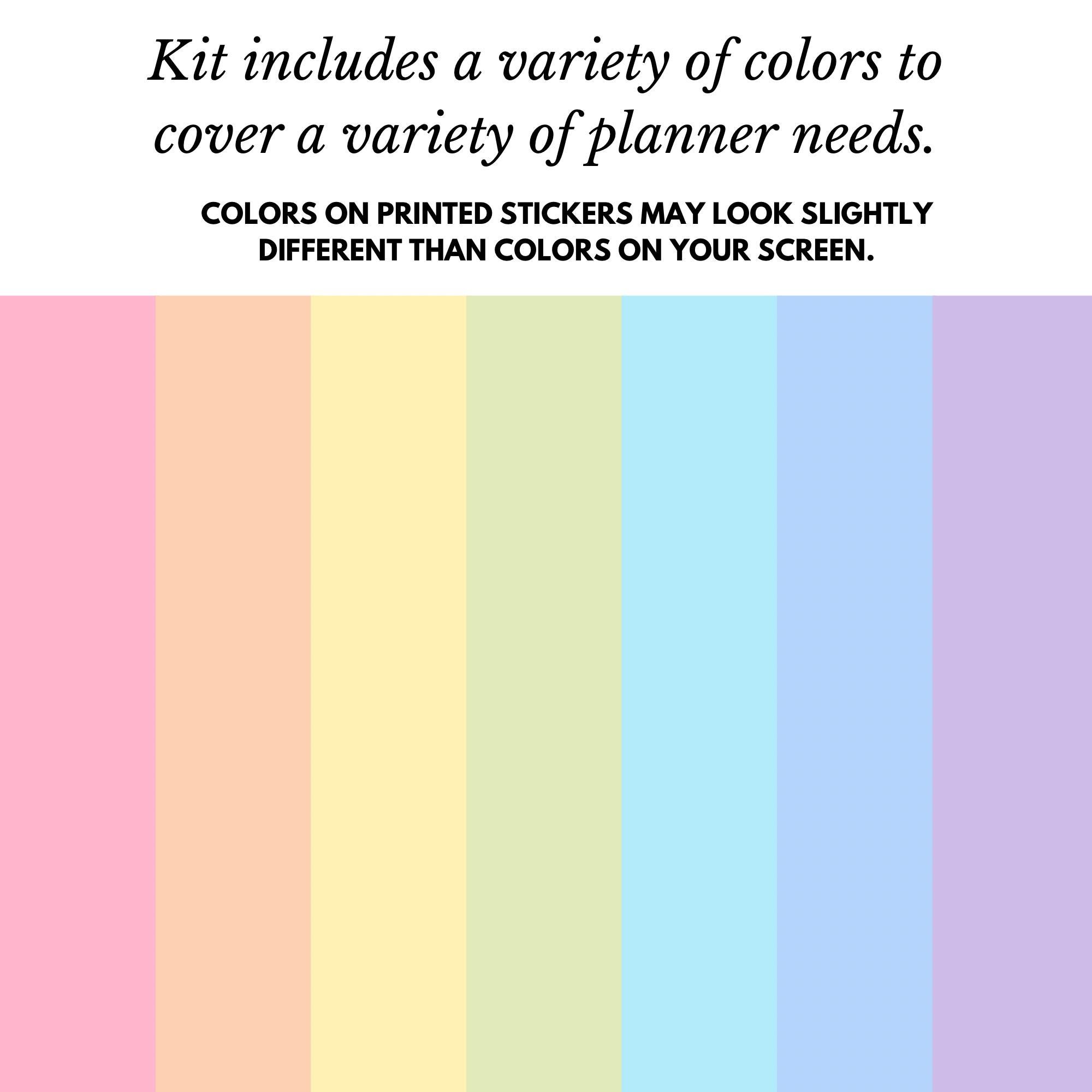 Happy Planner Dashboard Layout Printable Boxes in Pastel Colors ...
