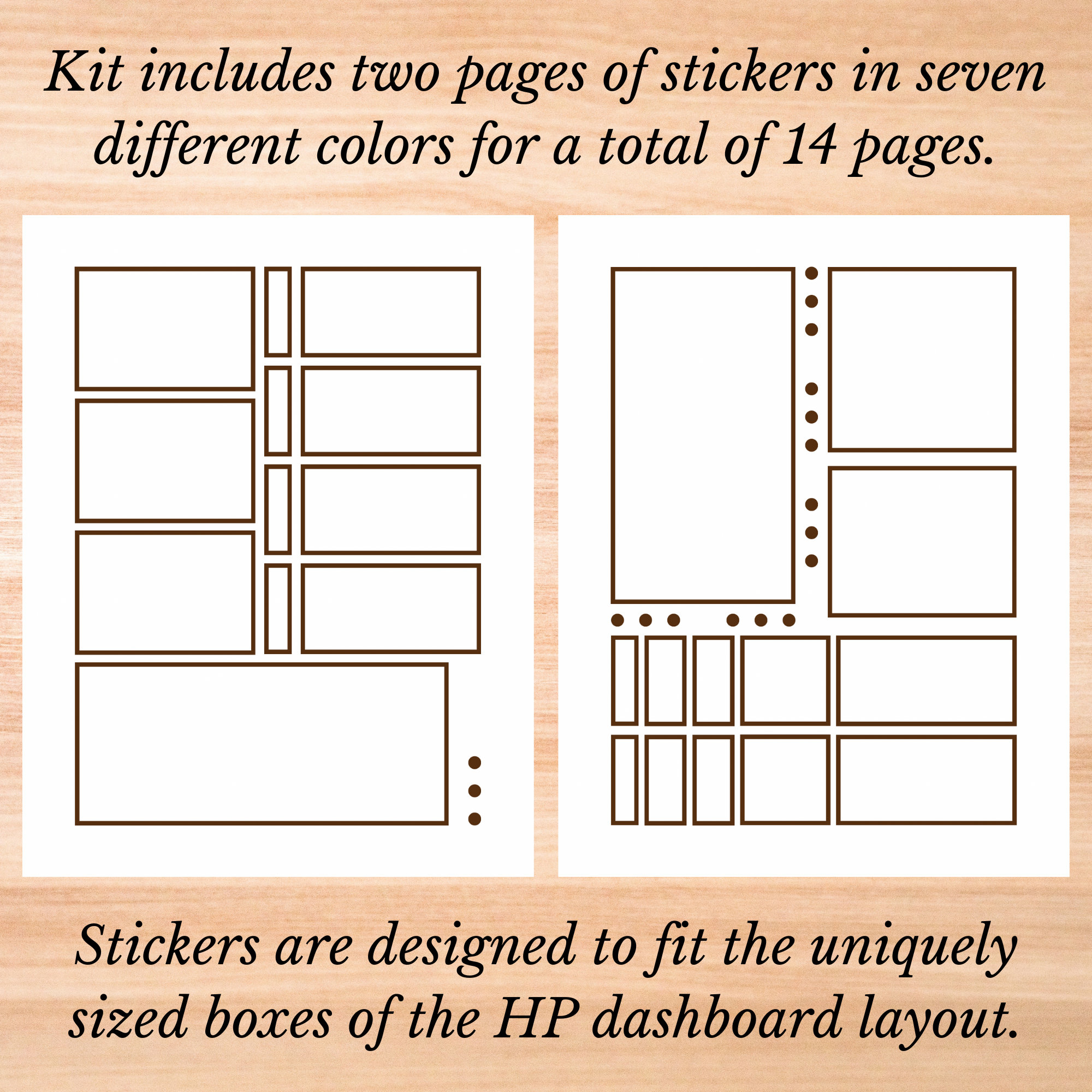 Happy Planner Dashboard Layout Printable Boxes in Neutral Colors ...