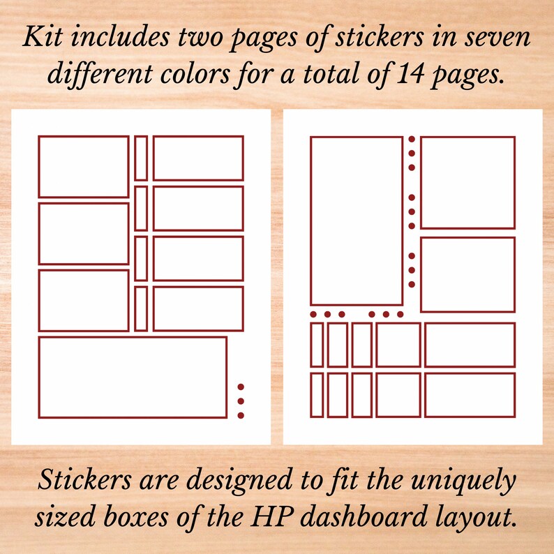 Happy Planner Dashboard Layout Printable Boxes in Autumn Colors ...