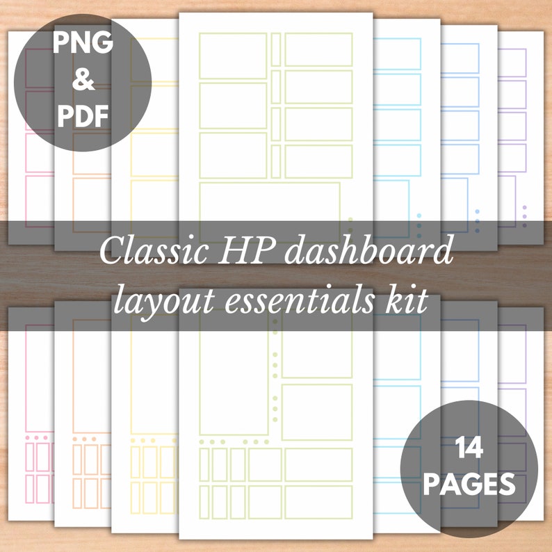 Happy Planner Dashboard Layout Printable Boxes in Pastel Colors ...